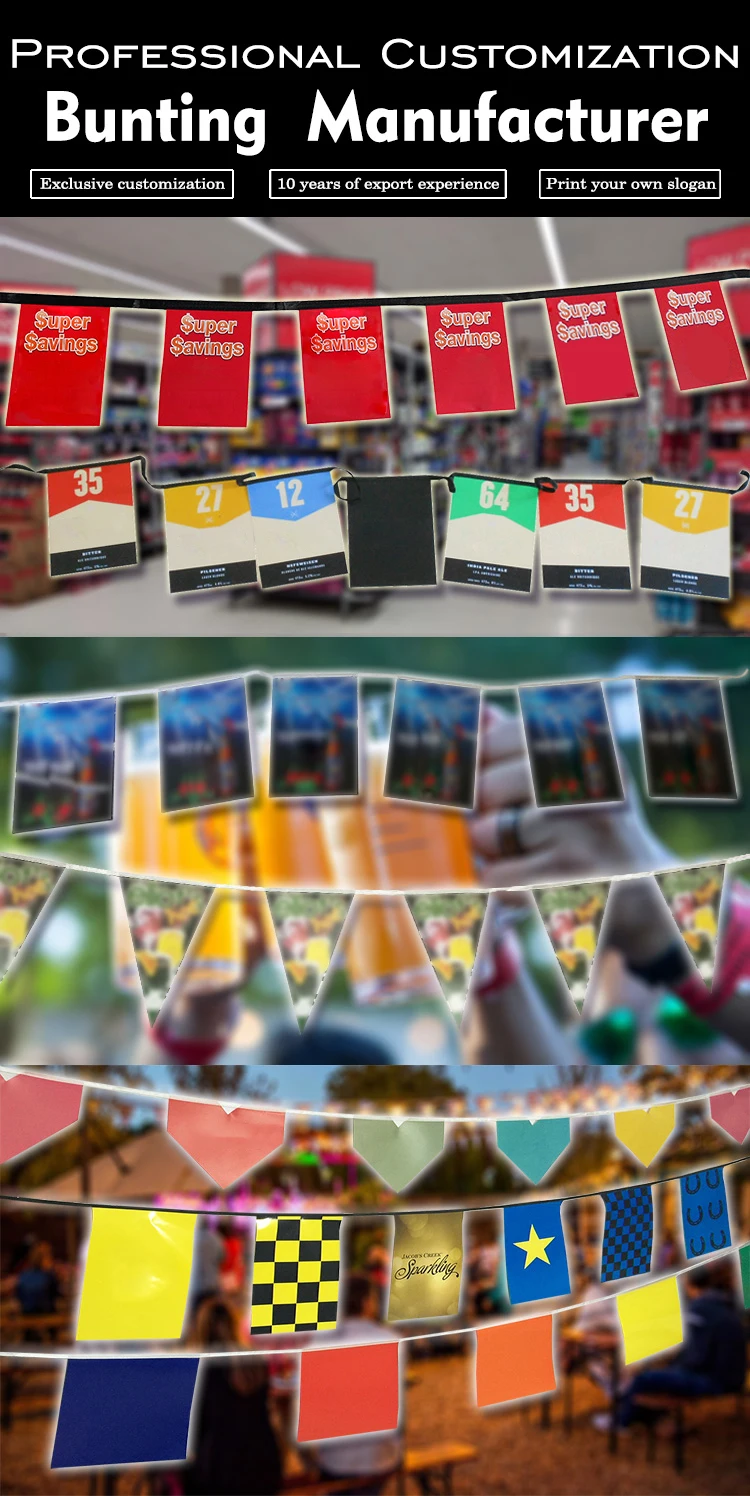 Custom Bunting Backstroke Flags for Swim Games & Events