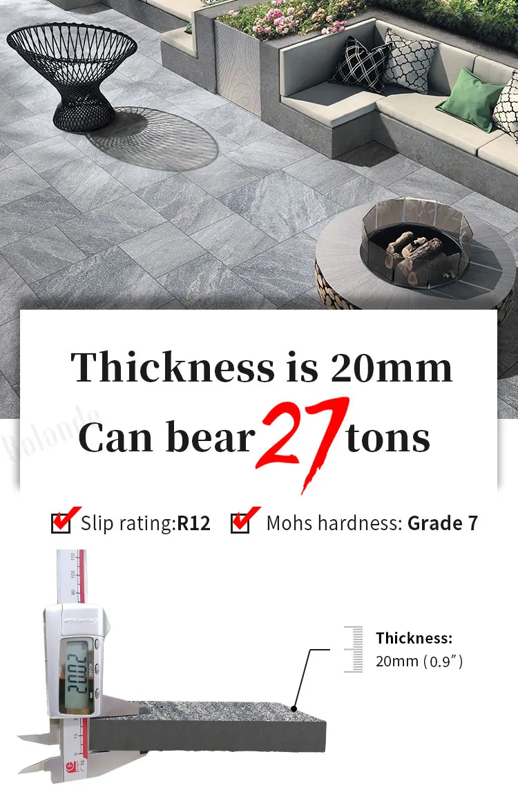 60x40 Anti Slip Outdoor Floor Tile Porcelain Glazed Rustic