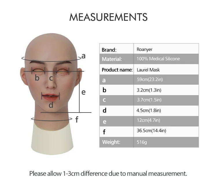 Female Realistic Mask Transgender Silicone Headgear Female Permanent ...