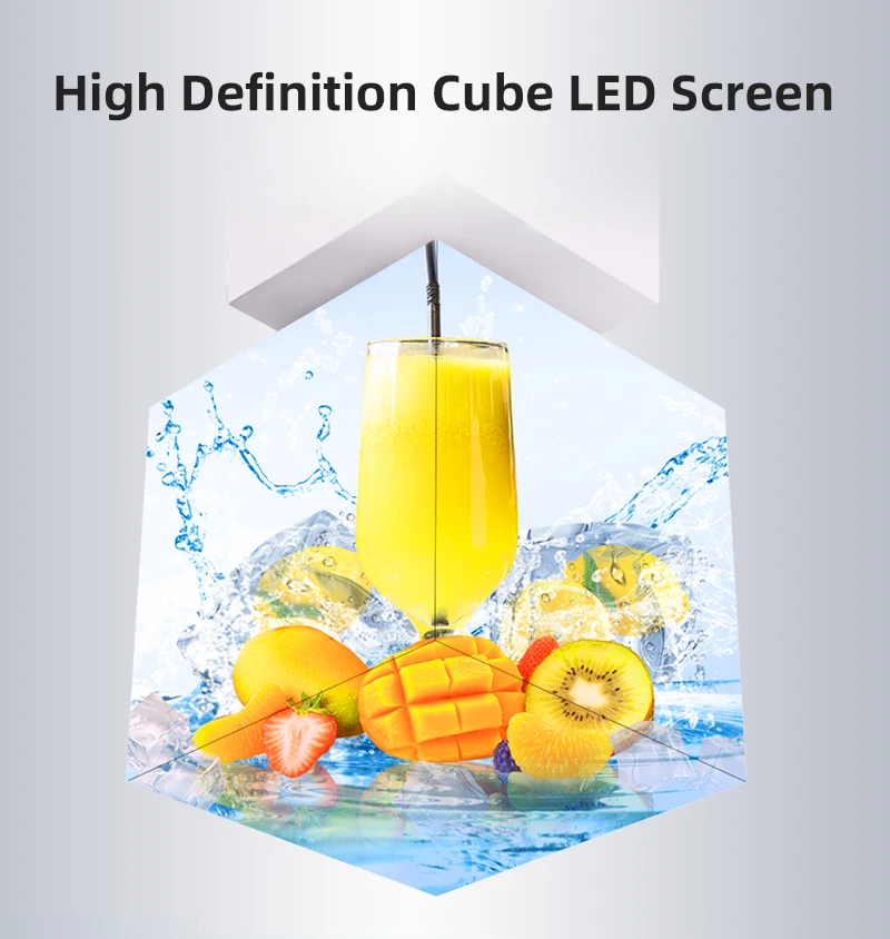 HD P2.5 P3 P3.91 P4mm Waterproof Multi Face Cube LED Display