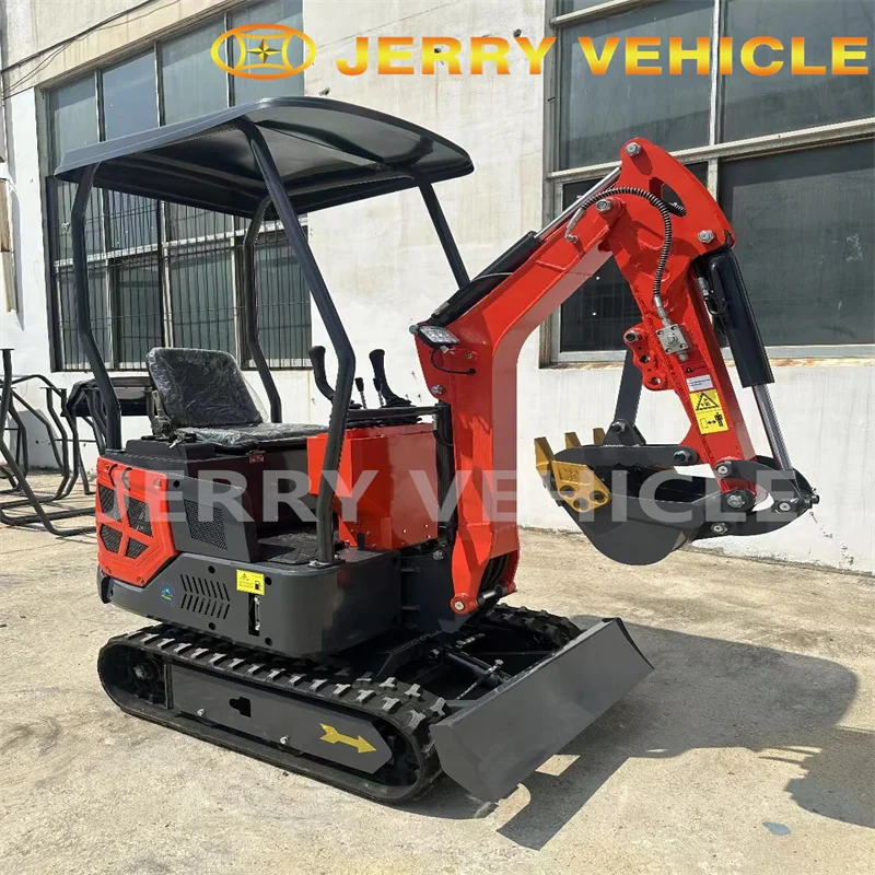 1t 1.5t Towable Mini Digger Machine Hydraulic Crawler Excavator For ...