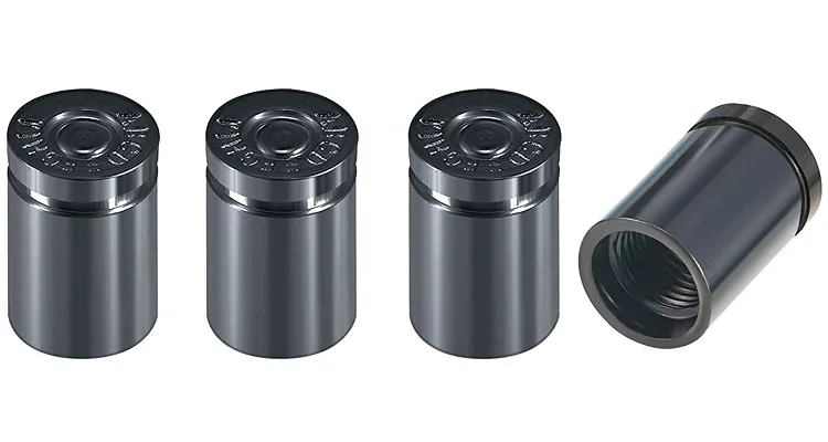 Metal Aluminum Air Tire Caps Dust-proof Covers Bullet Tire Valve Caps ...