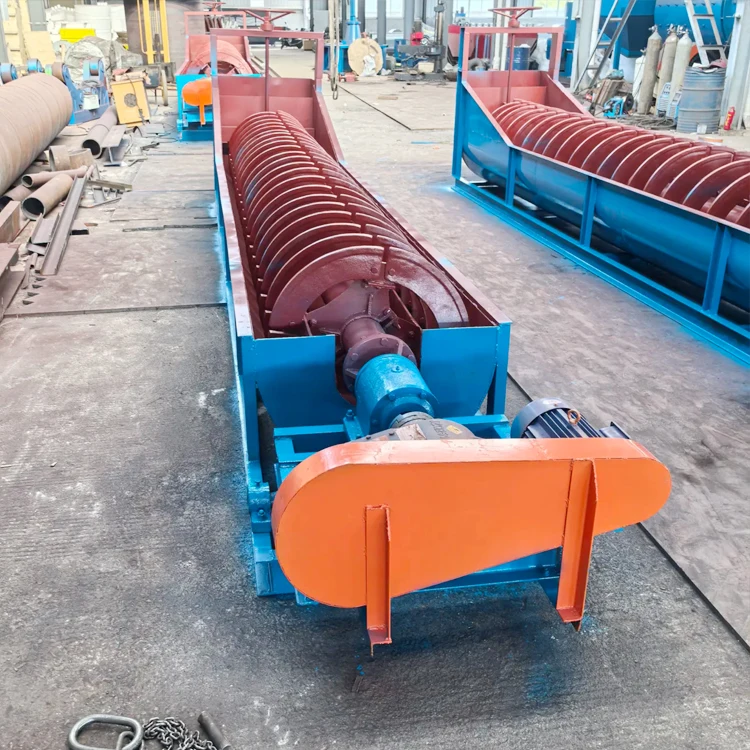 River Sand Gravel Cleaning Machine High Weir Double Spiral Classifier ...