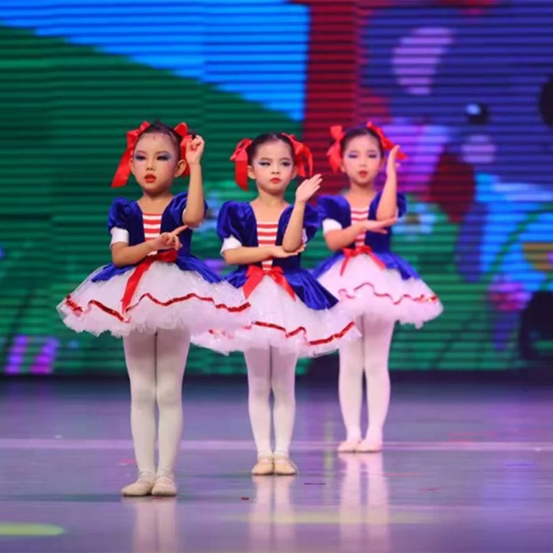 PD01028 Girls' Tutu Dress Ballet Tulle Dance Performance Costume for ...