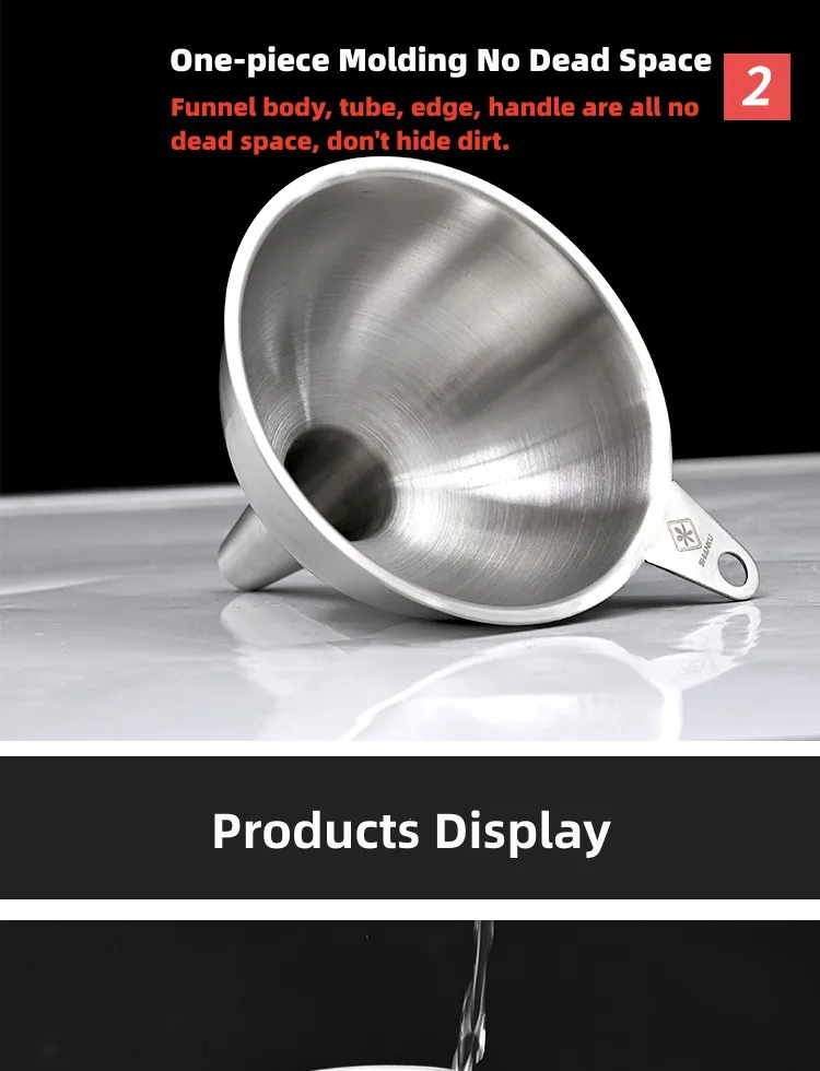 Shianku 304 Stainless Steel Funnel Food Grade Beer Funnel Large Size ...