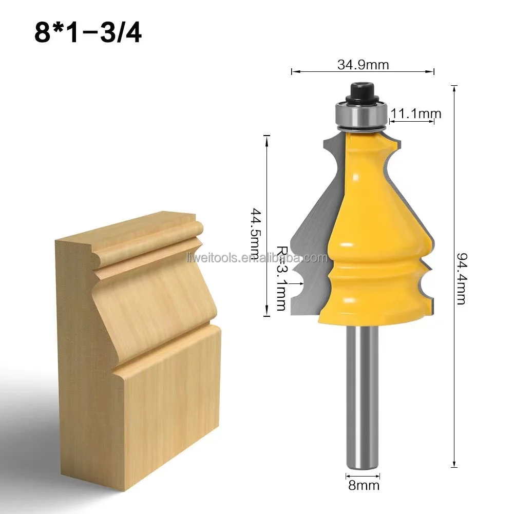 10pcs 8mm Shank Architectural Molding Handrail Router Bit Set Casing ...