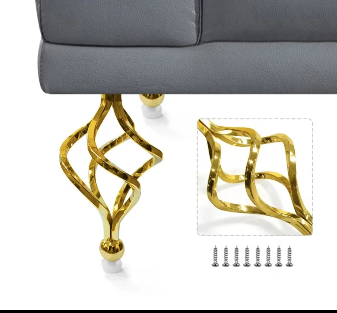 Genuine Metal Legs Sofa 2024 For Furniture Chrome Metal Triangle Gold ...