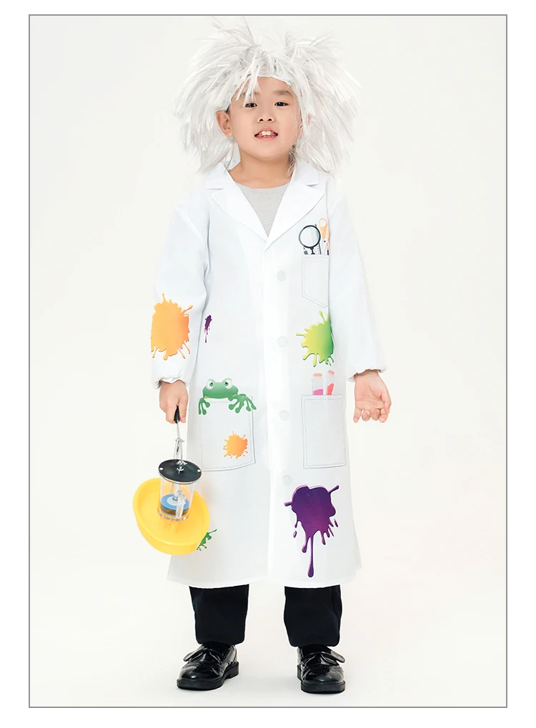 Kids Mad Scientist Pro Dress-up Costume Set Halloween Kindergarten ...