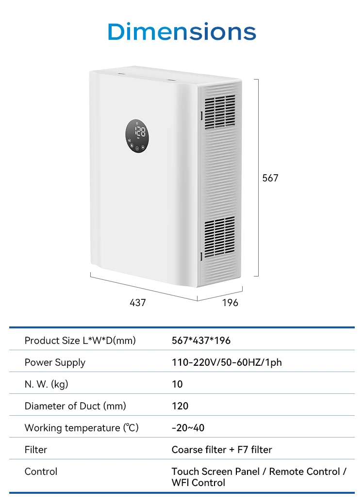 100m3/h Air Recuperator by Airwoods - Silent & Efficient