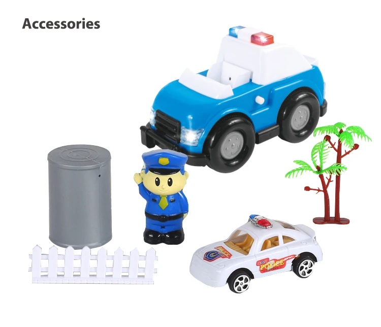 Mini Police Car Toys Friction Toy Police Car with Siren and Light ...
