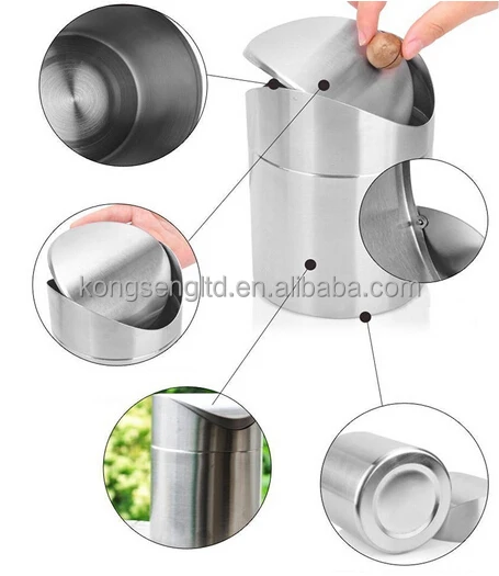 Stainless Steel Table Waste Bin Table Top Dust Bin - Buy Table Waste ...