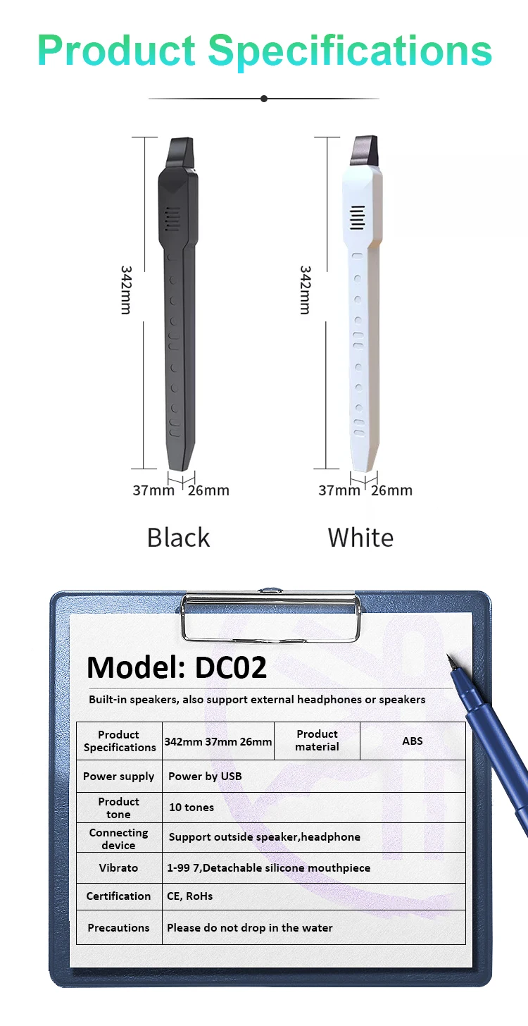 Battery Powered USB Mini MIDI Electronic Wind Instrument