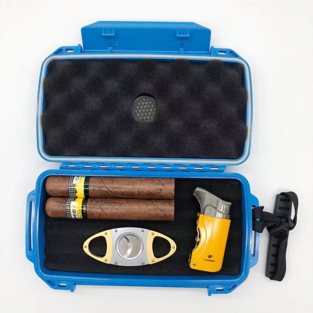 Customized Moisture-Proof Humidor Box with Cigar Cutter & Foam OEM