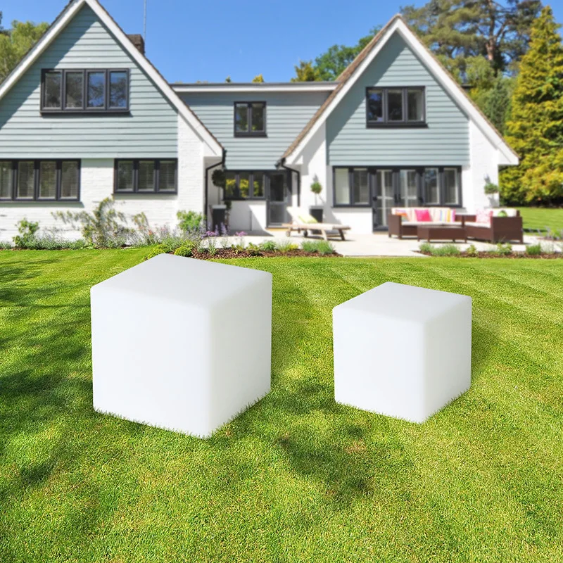 Modern Led Light-emitting Cube Outdoor Furniture Creative Remote ...