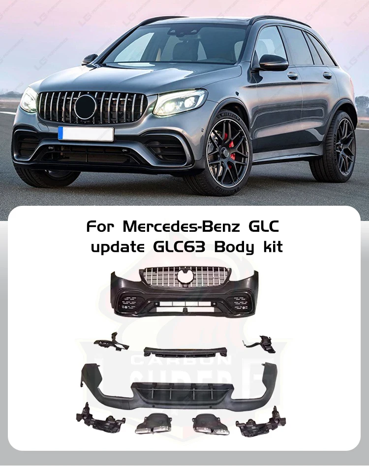 Auto Parts Body Kit for Mercedes Benz GLC Class X253 SUV Upgrade GLC63 ...