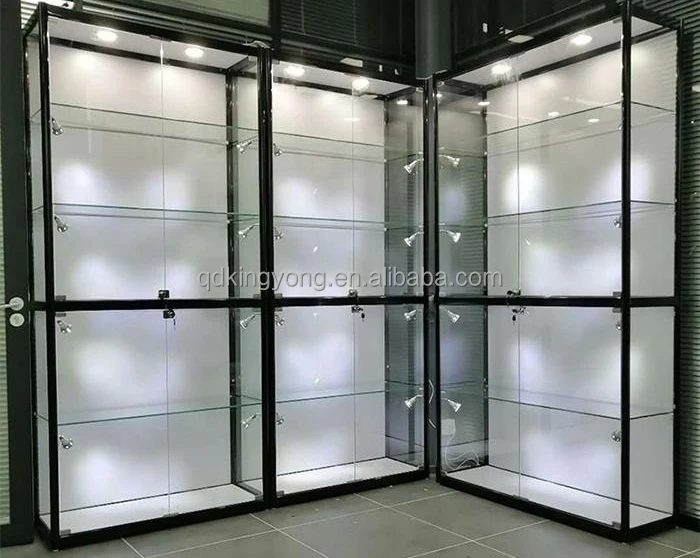 Free Standing Glass Display Cabinet For Retail Stores Display Or ...