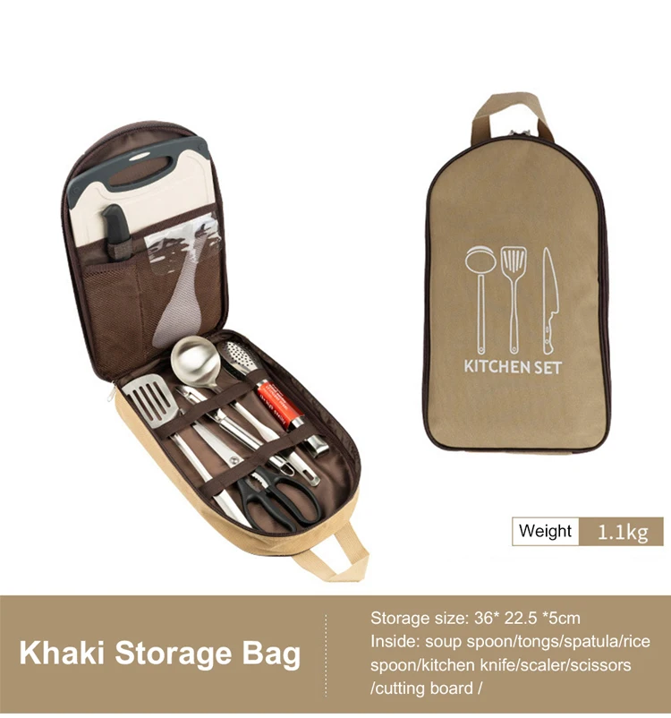 Kingpool Hot Selling Portable Camping Kitchen Cooking Utensil Set ...