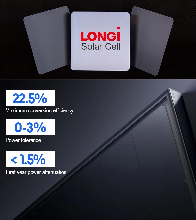 Longi Production 415w 420w 425w 430w 440w 410w Longi Solar Panel Full ...