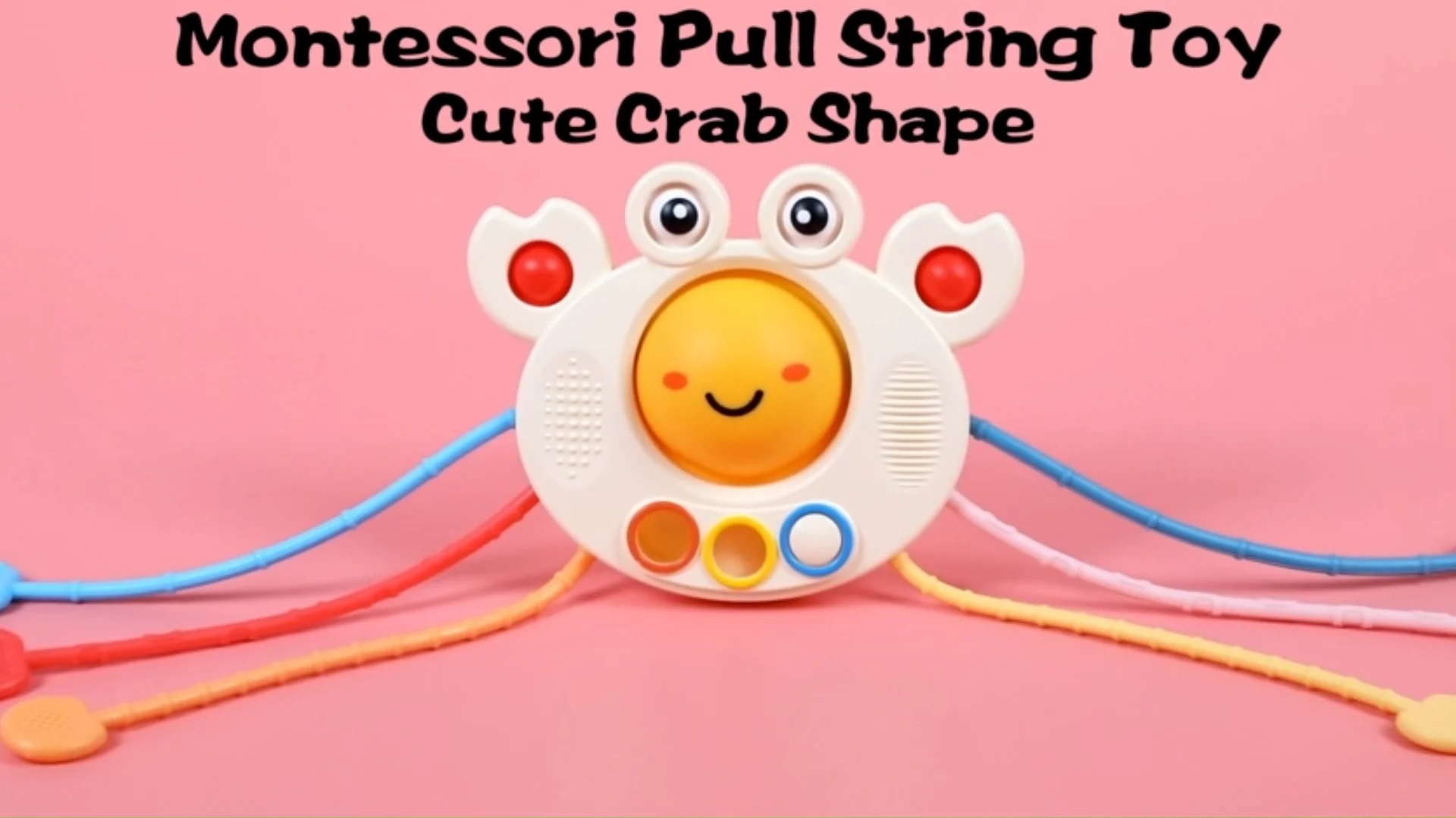 Food Grade Crab Baby Sensory Silicone Pull String Montessori Toys ...