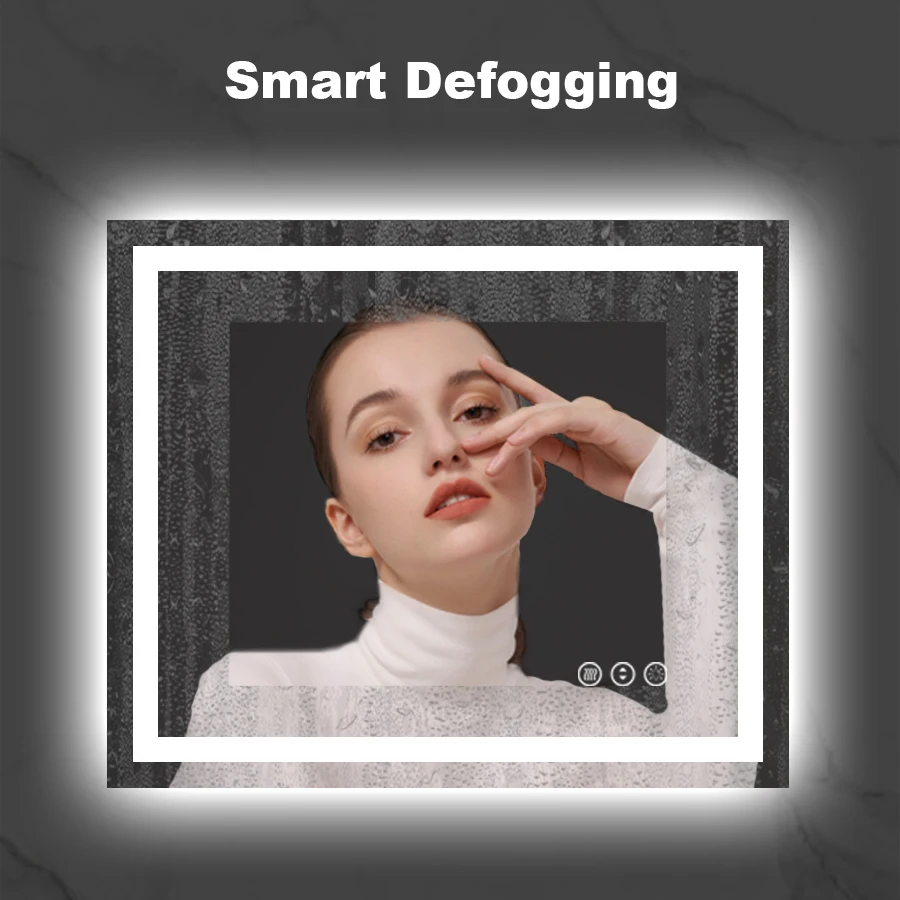 Modern Bathroom Led Smart Tv Mirror Waterproof Defogging Touch Switch ...