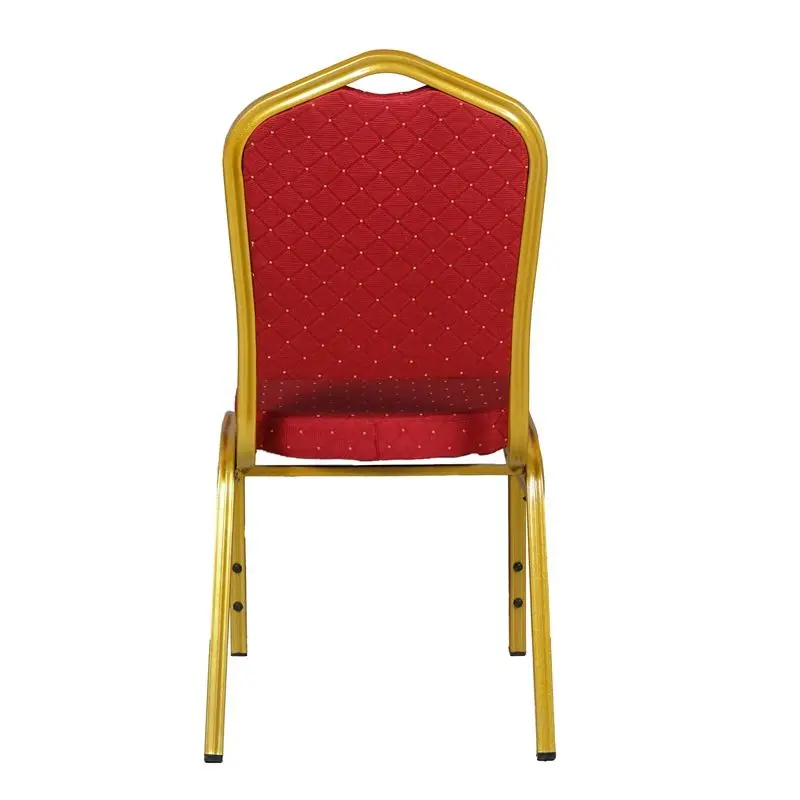 Stacking Red Banquet Hall Furniture Wedding Gold Legs Fabric Soft ...