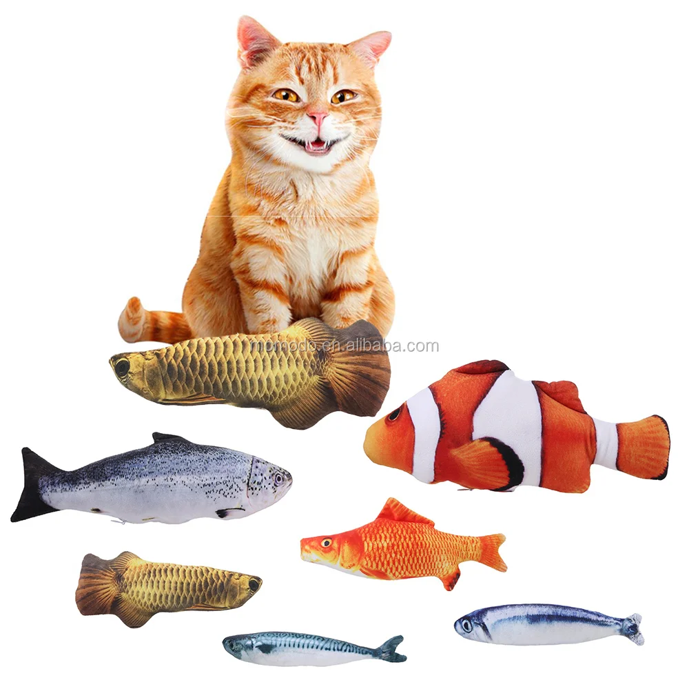 Oem Pet Toys Eco Friendly Fish Catnip Wholesale Plush Fish Kitten ...