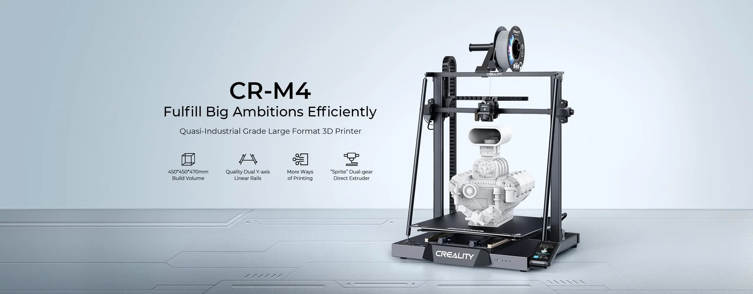 Creality CR-M4 3D Printer with 450mm Build Volume & FDM Technology