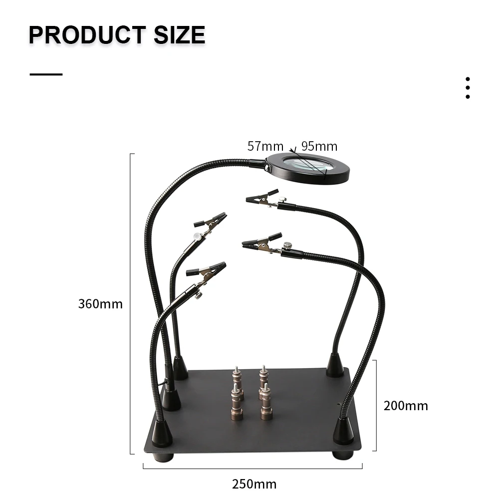 Soldering Third Hand Pcb Holder 4pcs Helping Hands Welsing Station 5x ...