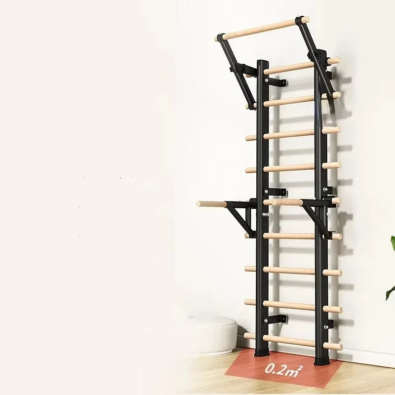 Double Indoor Wall Mounted Wood Stall Gymnastics Ladder Gymnastic Wall ...