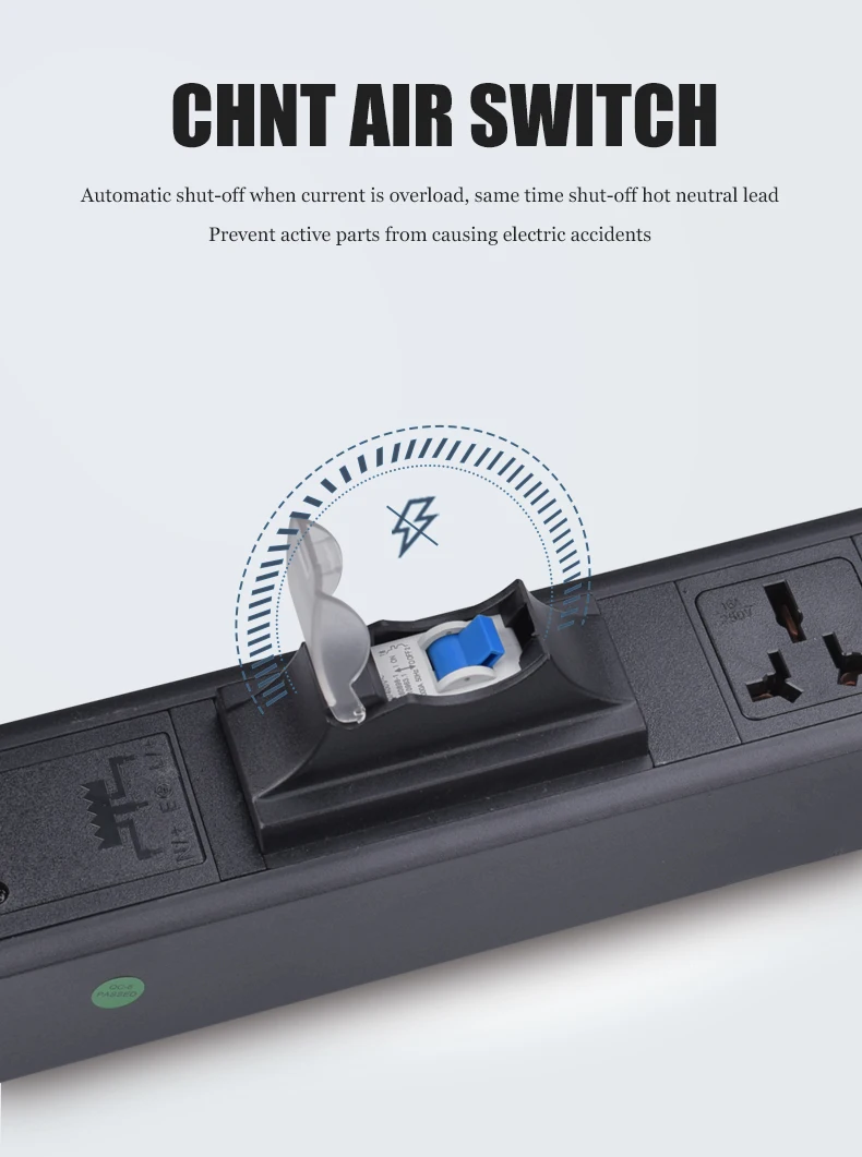 19 Inches 1u Pdu 240v 30amp Universal Socket Pdu Power Distribution Unit 7-bit 16a Universal ...