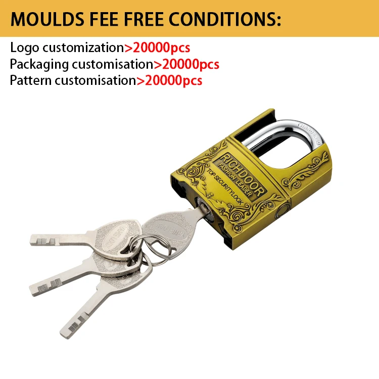 High Quality Antique Vintage Padlock Rustproof Shackle Protected Zinc ...