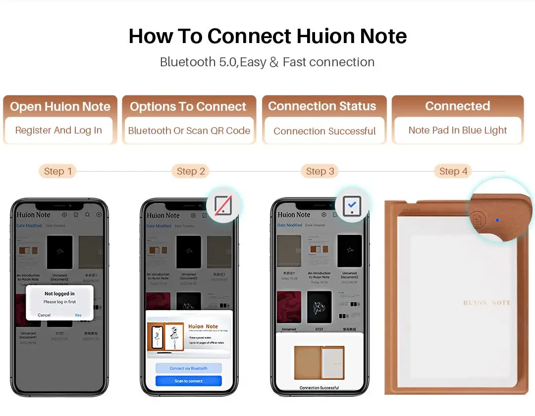 Huion X10 Wireless Handwriting Reusable Smart Notebook With Pen Digital ...