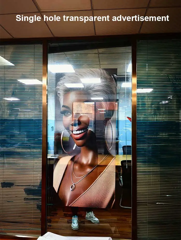 Tome Perforated Vinyl See Through Sticker Heat Rejection Building ...