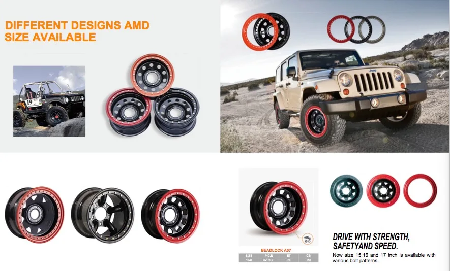 17x8" D Shape Beadlock 4x4 Steel Wheel 6x139.7 +30 Black - Buy Beadlock ...
