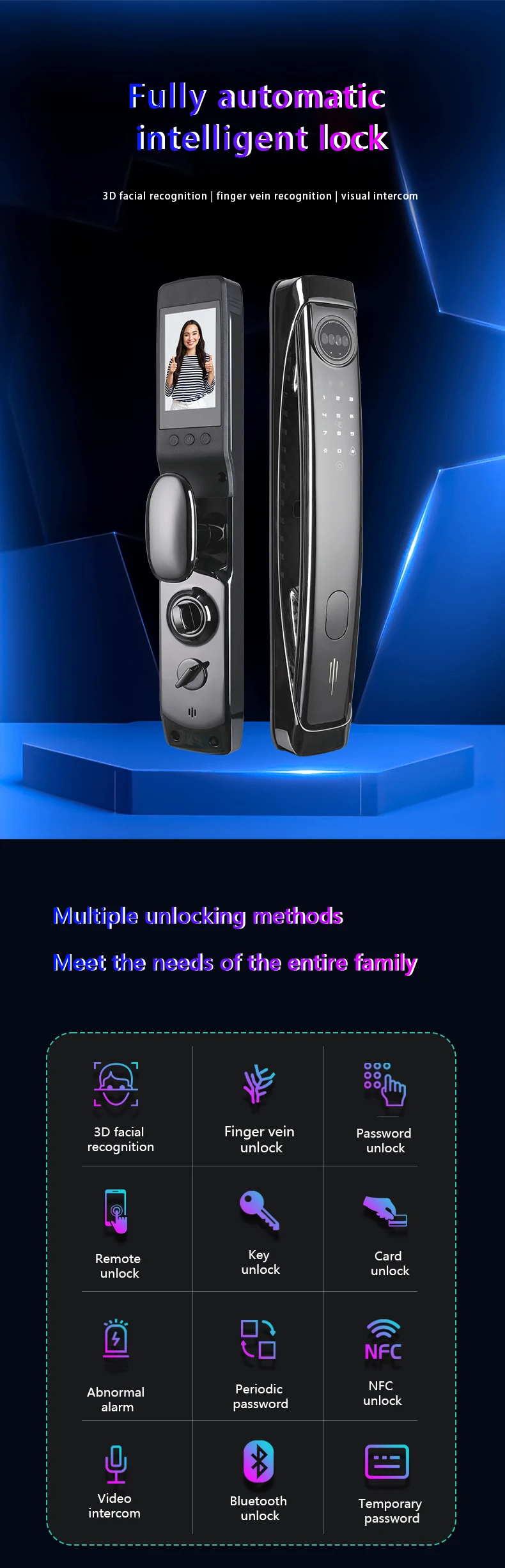 Smartier 3D Face Recognition Lock - Secure & Convenient