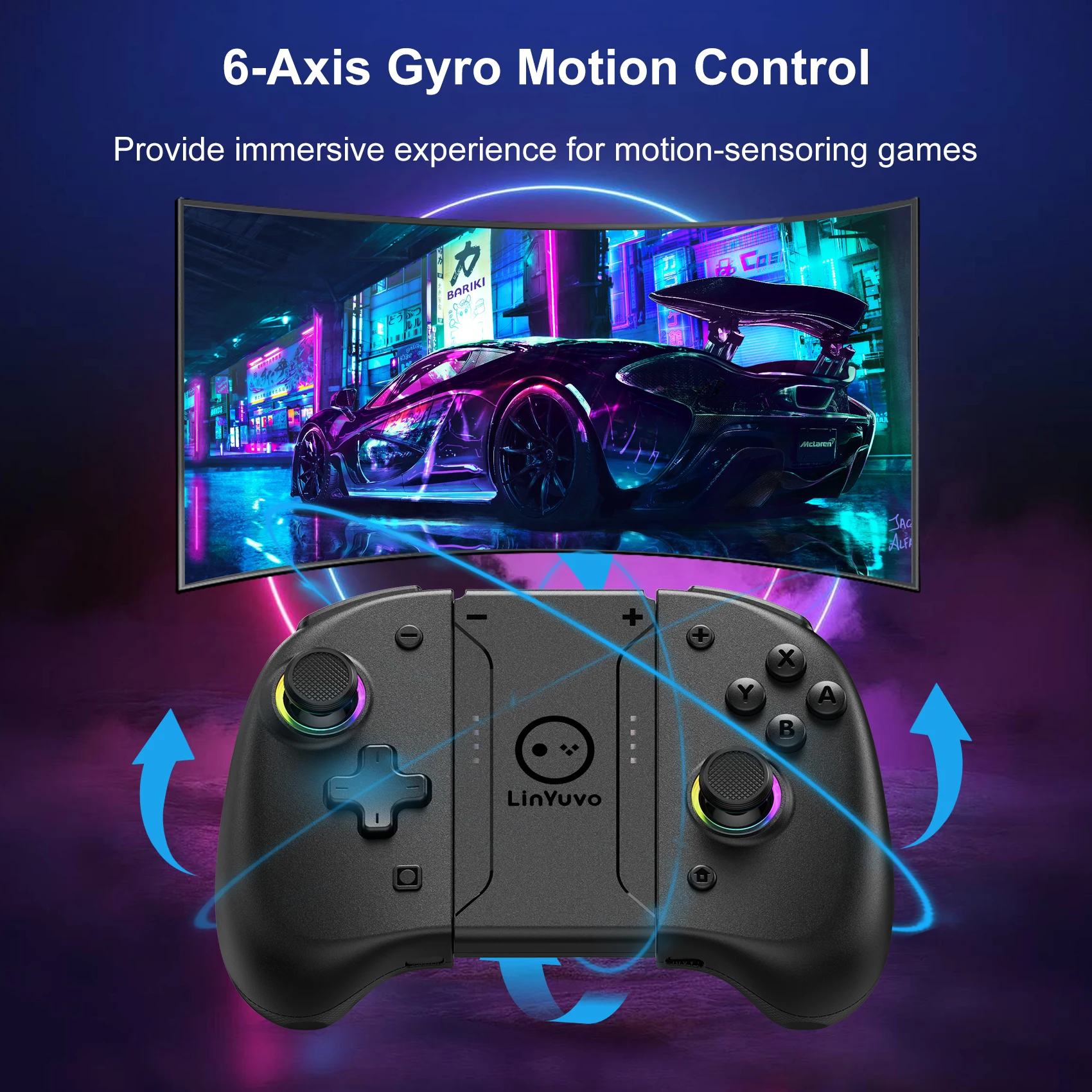 Linyuvo Wireless Controller with Programmable Mapping for Switch