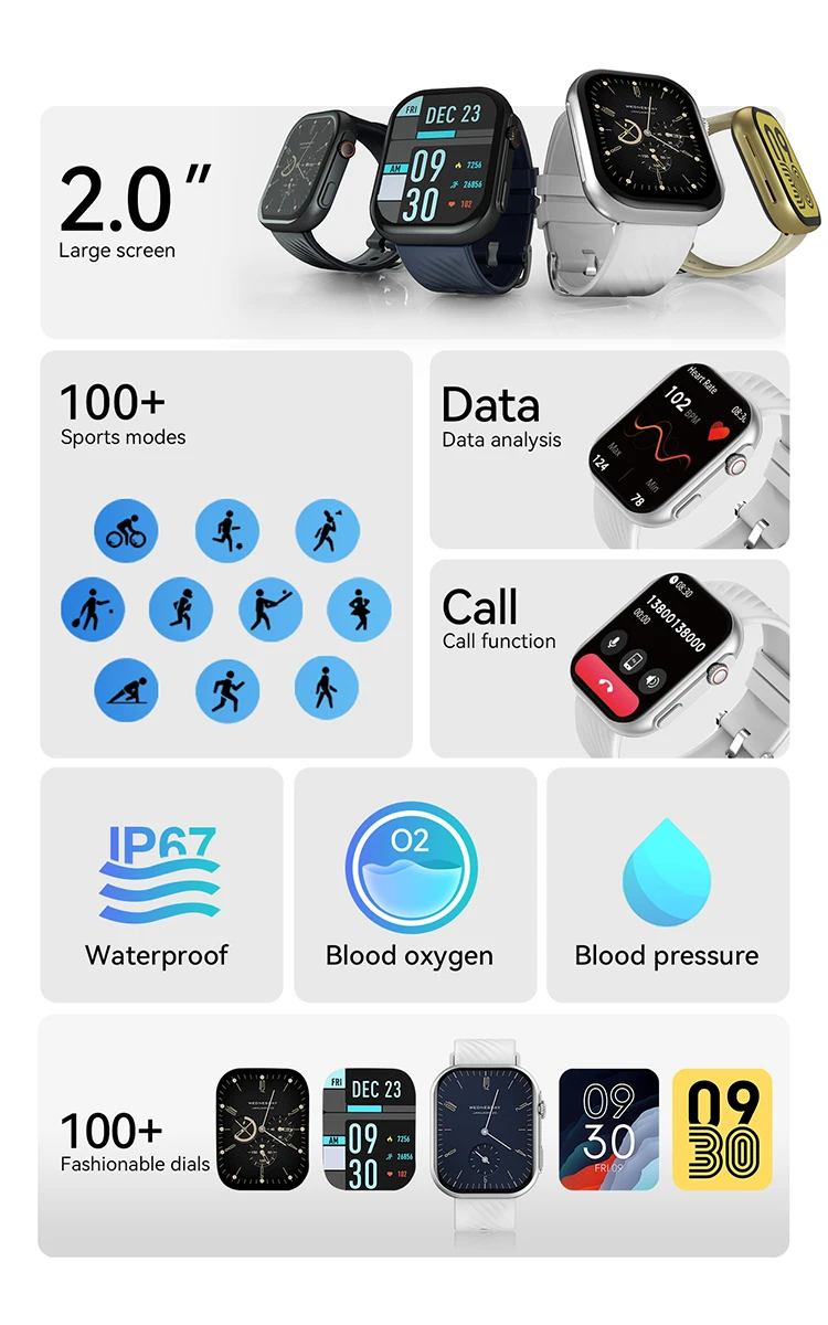 BWOO Smart Watch 2024 - Versatile and Durable for Women