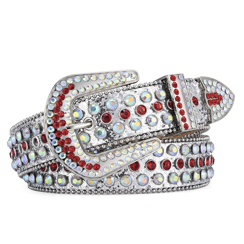 Crystal Studded Punk Rock Belt Rhinestone Unisex Ladies Men Fashion ...