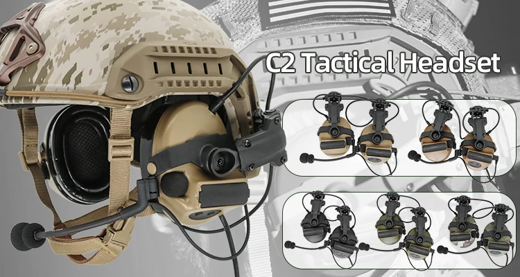TS TAC-SKY Tactical Helmet ARC Rail Version TSCII Headset & TACTICAL ...