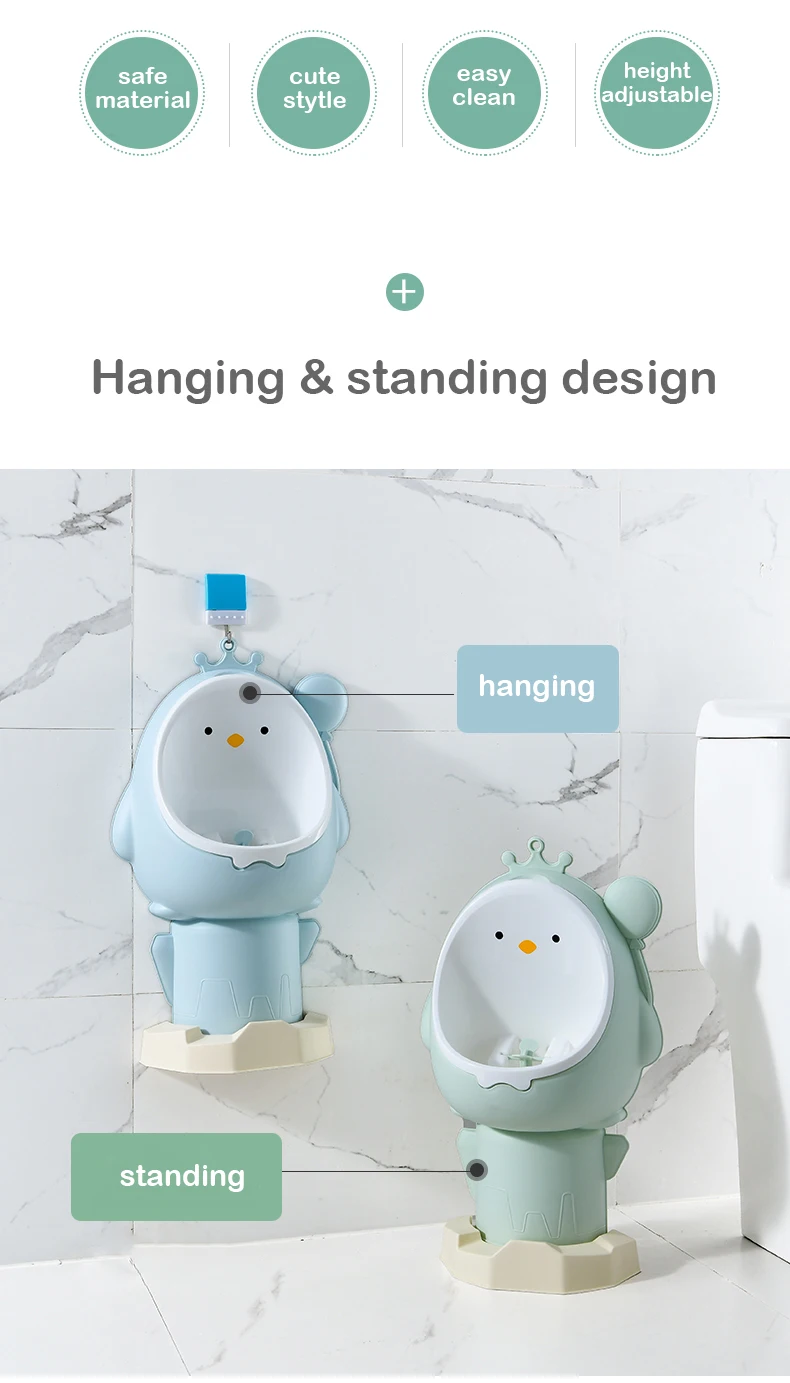 Hot Selling Funny Baby Wall Mount Toilet Potty Penguin Design Plastic ...