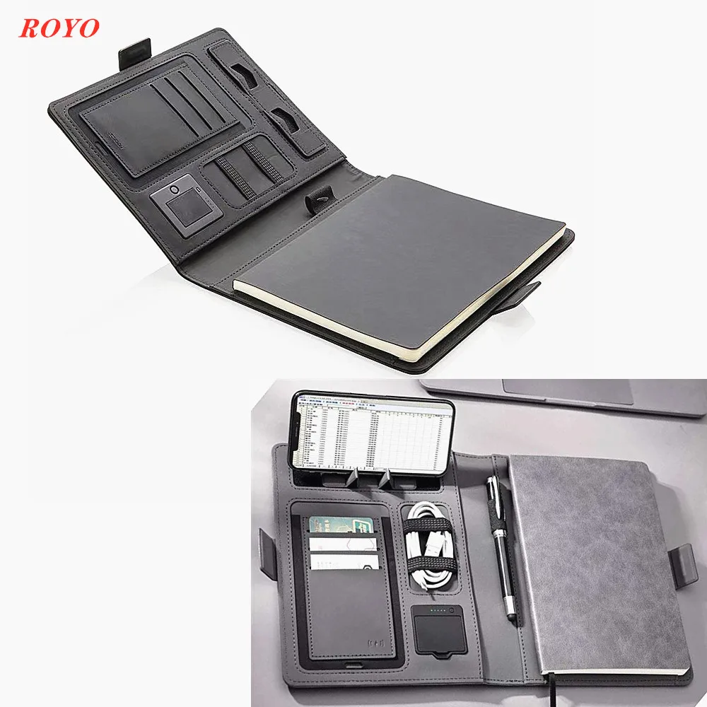 Royo Power Bank Wireless Charging Notebook - Luxury & Utility