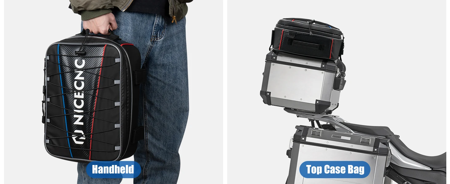 NiceCNC Expandable Motorcycle Top Case Bag for BMW F850GS R1250GS | 20L ...