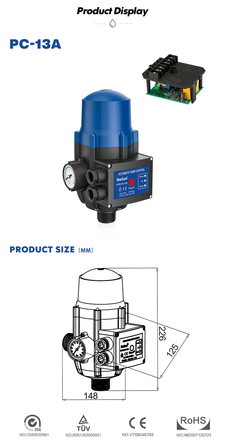 Haitun PC-13A Automatic Pump - Smart Pressure Control