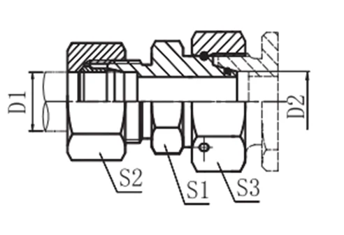 2c 2d Reducer Tube Adaptor With Swivel Nut Metric Hose Tube Pipe ...
