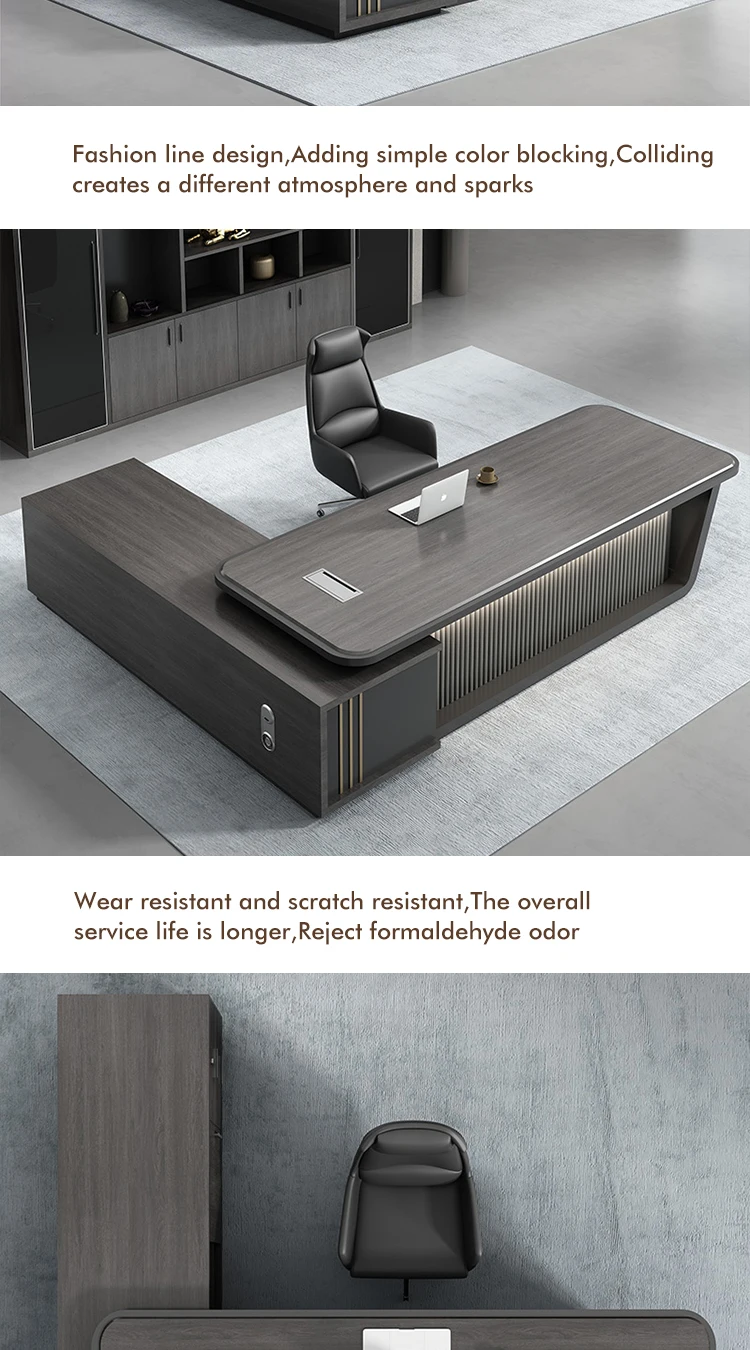 Luxury Big Boss Desk Table Design for Executive Offices