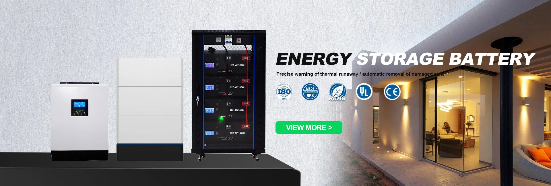 Lvfu Lithium Ion 48v 100ah Solar Battery 5kw 10kw Solar System 24v 48v ...