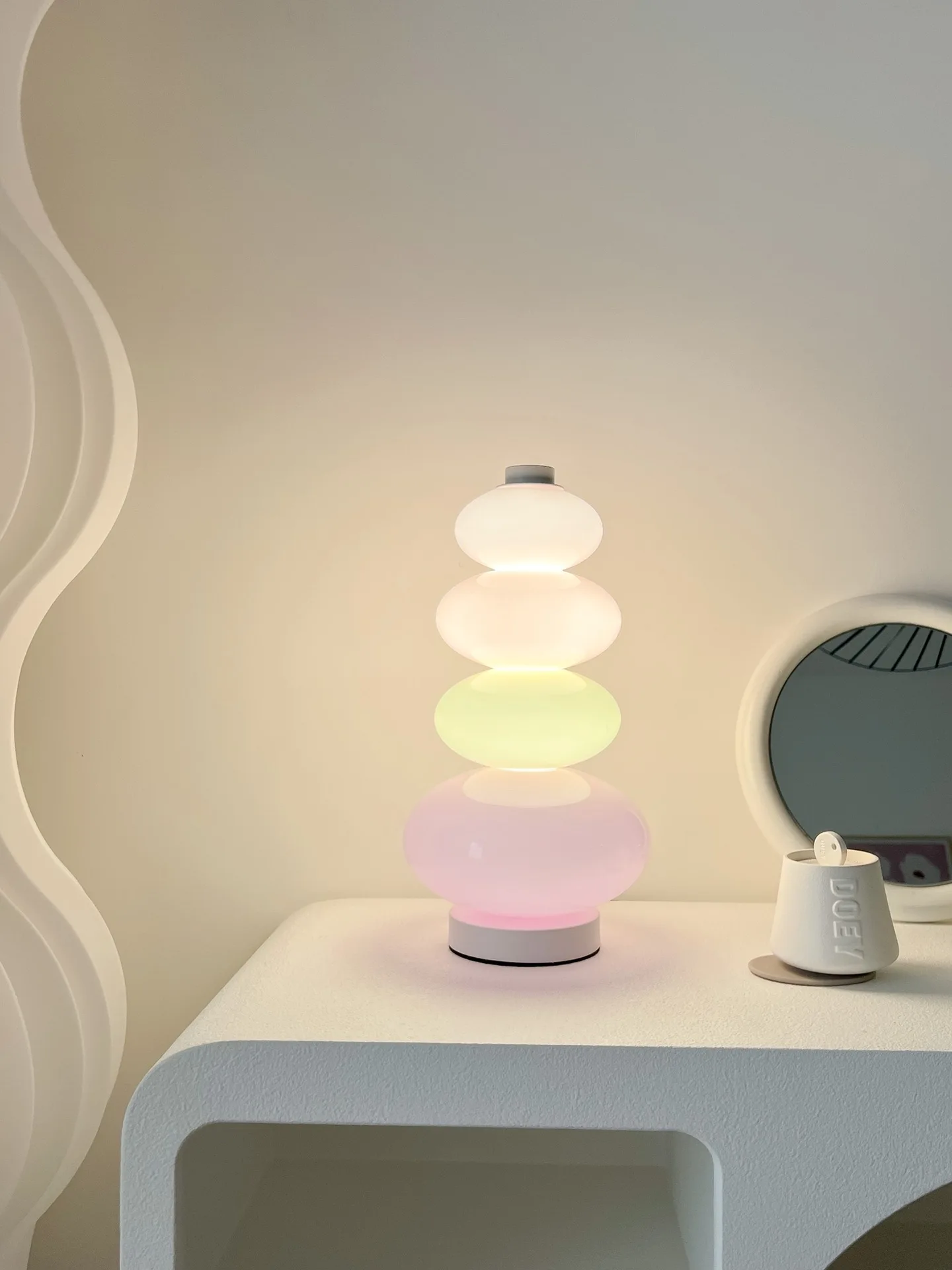 Modern Fashion Candy Cute Led Iridescent Table Lamp Girly Gift Macaron ...