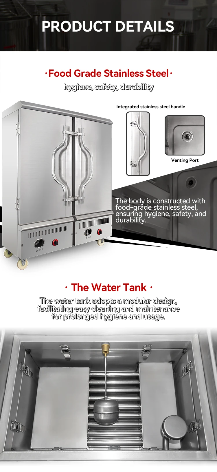 24 Trays Automatic Commercial Gas Steam Cabinet Food Steamer