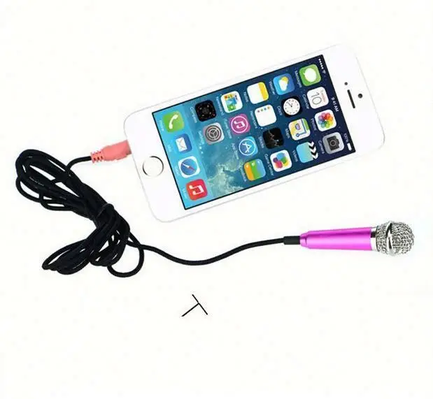 3.5mm Universal Wire Connect Karaoke Mini Microphone for Cell Phone PC ...