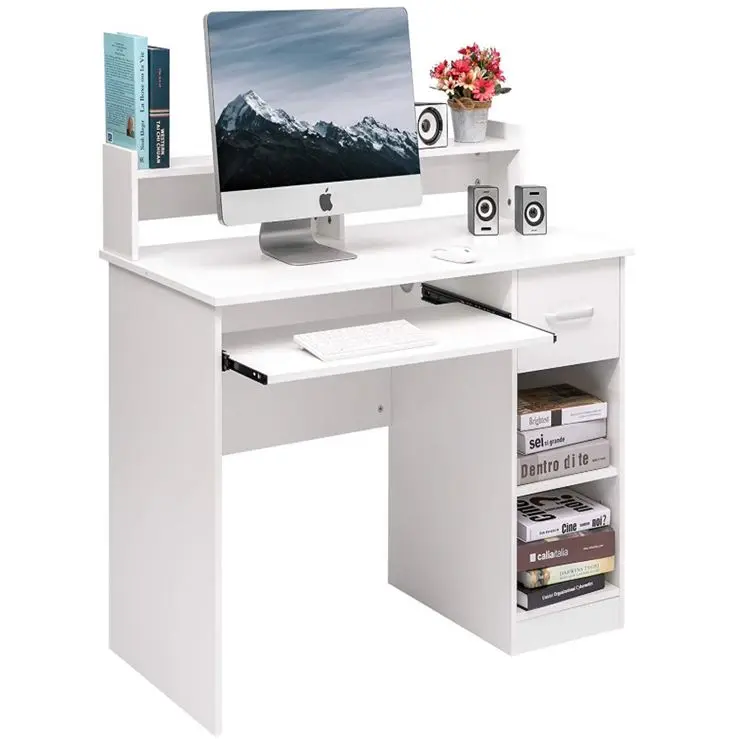 Trendy Great Stability Smooth Surface Solid Wood Computer Desk With ...